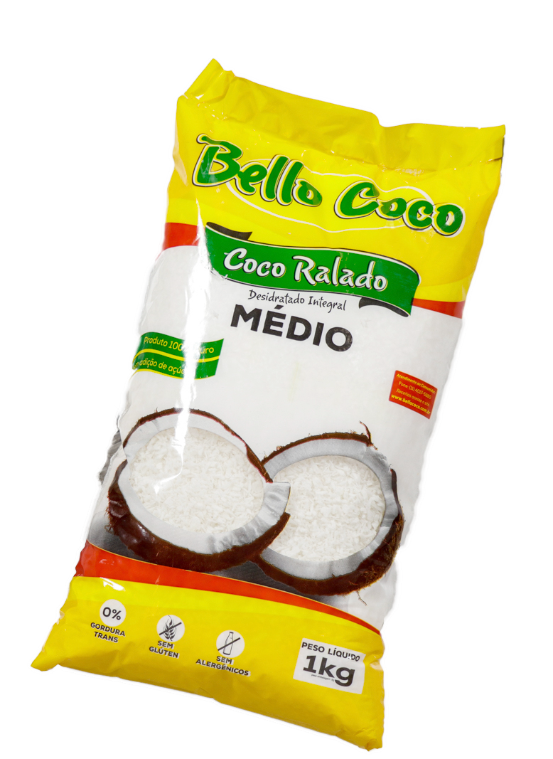 Coco ralado desidratado médio | Bello Coco